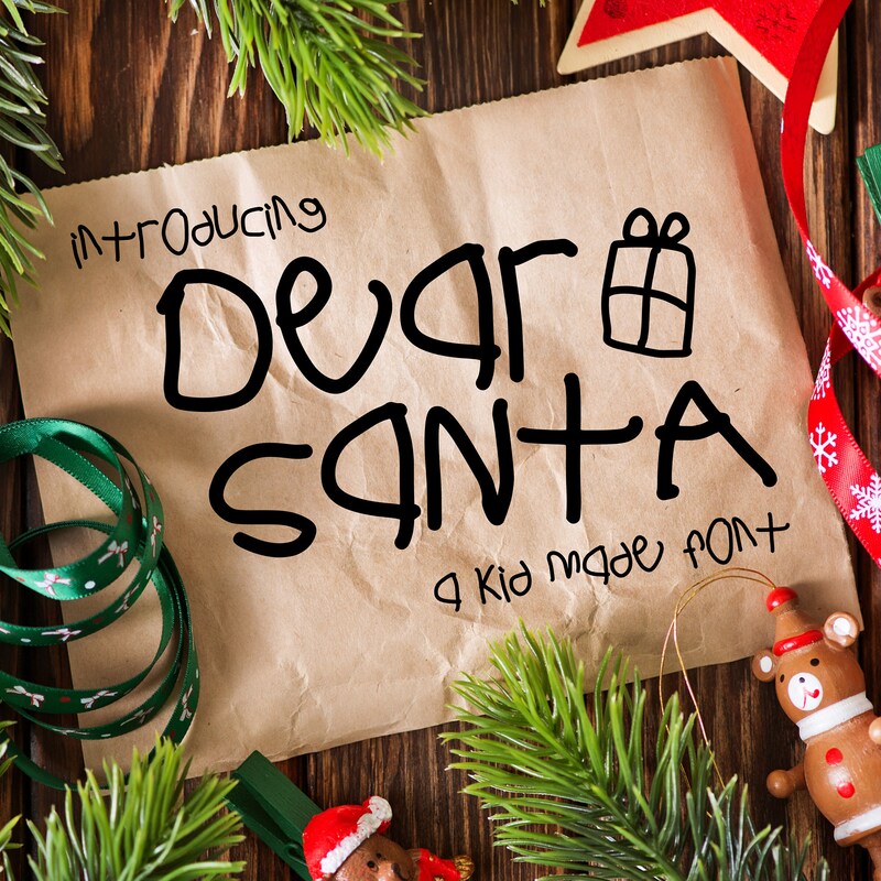 Dear Santa Font - Etsy