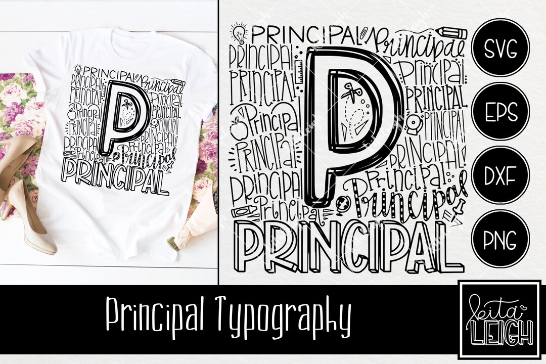 Principal Typography INSTANT DOWNLOAD Dxf, Svg, Eps, Png for Use With ...