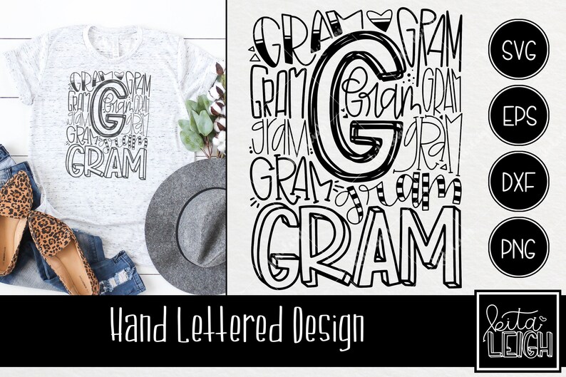 Gram Typography INSTANT DOWNLOAD Dxf Svg Eps Png for Use - Etsy