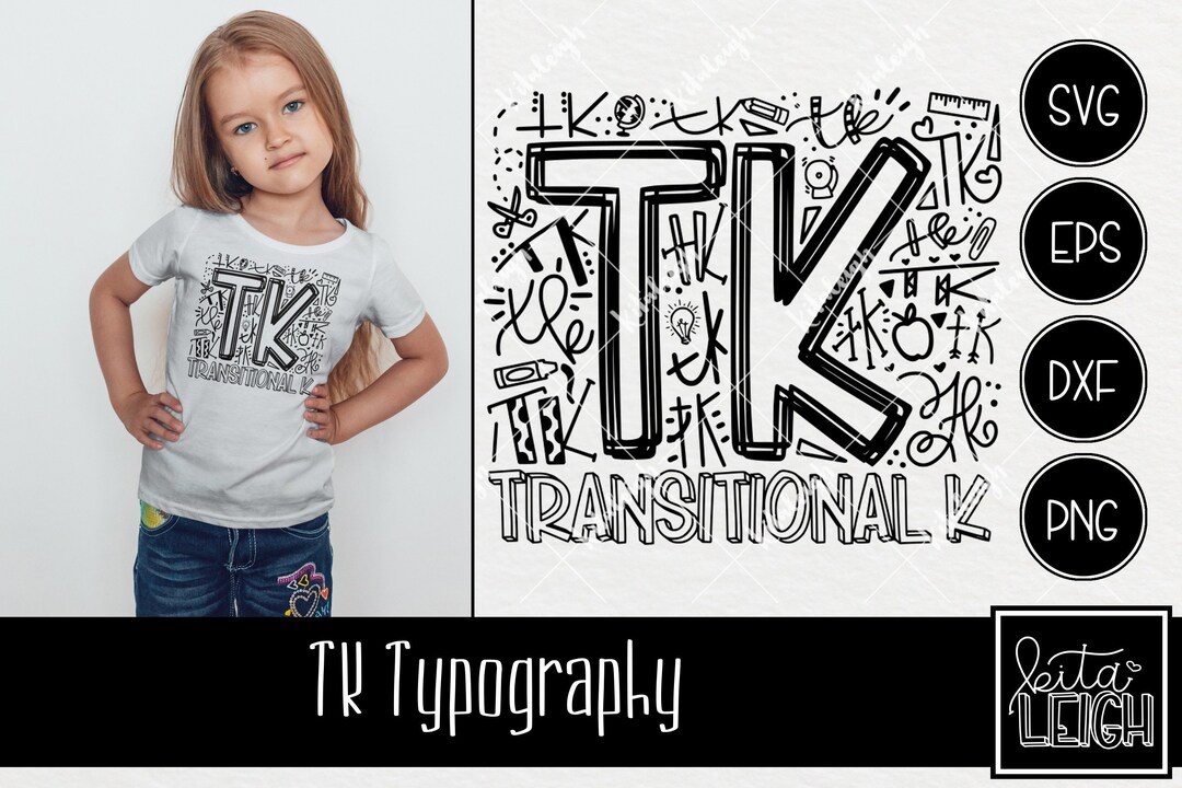 TK SVG | Transitional Kindergarten Typography SVG - Etsy