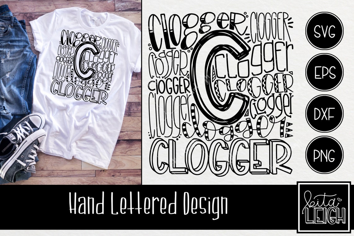 Clogger Typography INSTANT DOWNLOAD Dxf Svg Eps Png for - Etsy