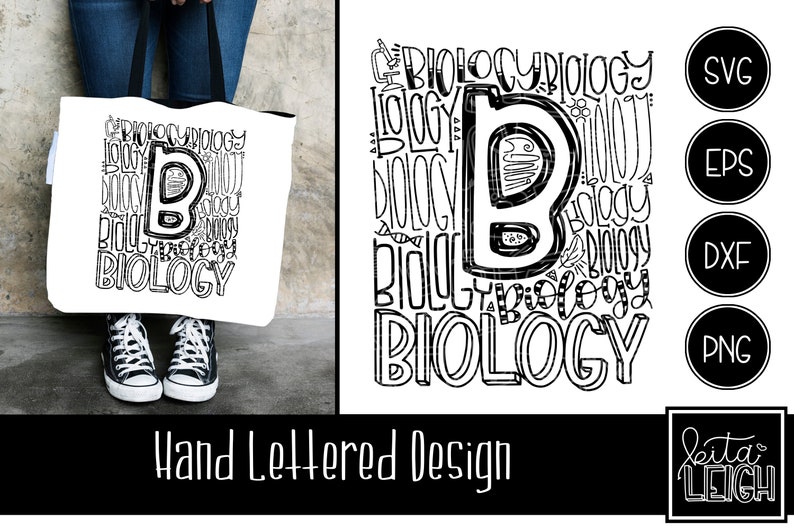 Biology Typography INSTANT DOWNLOAD Dxf Svg Eps Png for Use - Etsy