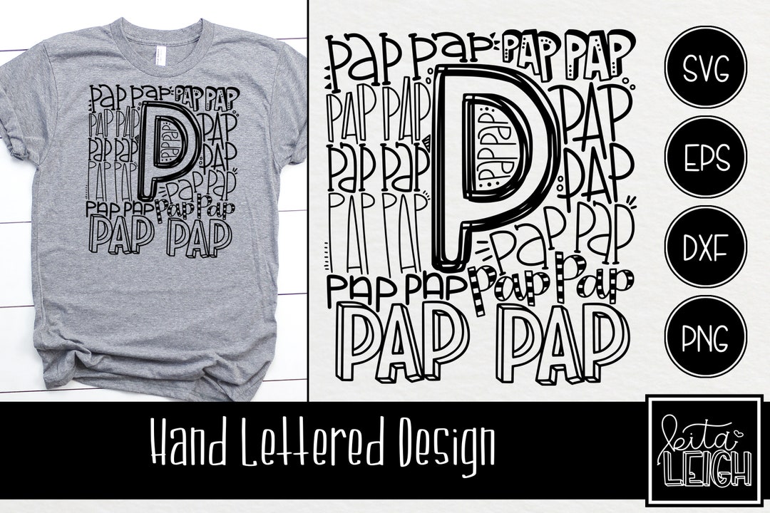 Pap Pap Typography INSTANT DOWNLOAD Dxf Svg Eps Png for - Etsy Australia