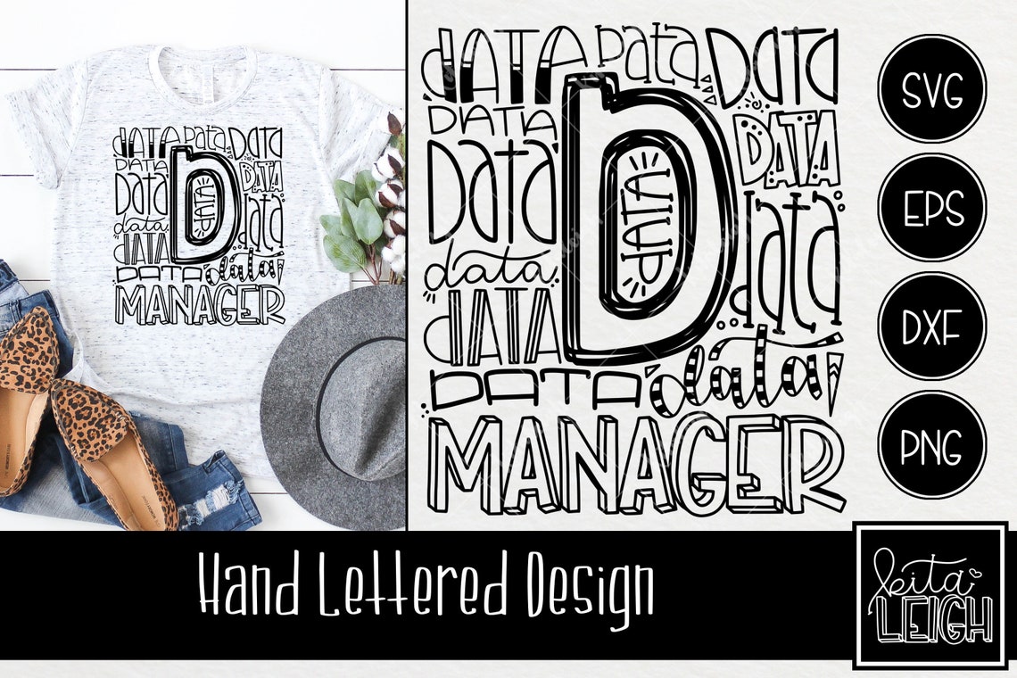 Data Manager Typography INSTANT DOWNLOAD Dxf Svg Eps Png for | Etsy