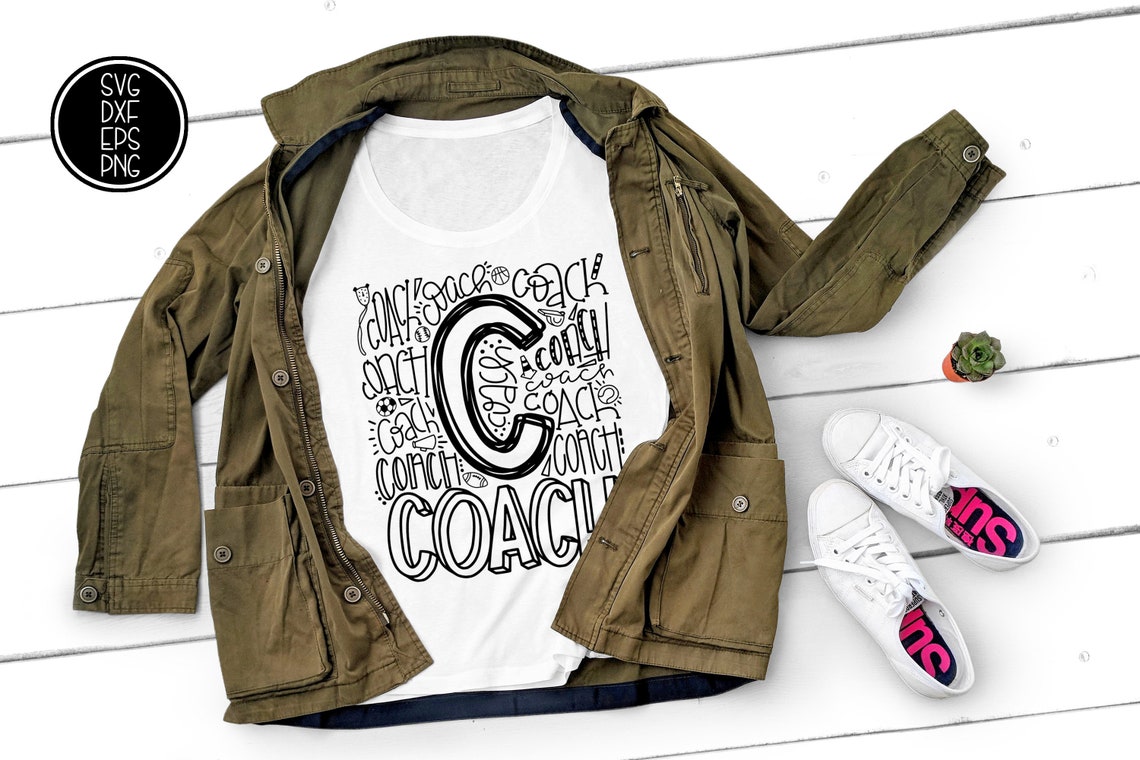 Coach Typography INSTANT DOWNLOAD Dxf Svg Eps Png for Use - Etsy