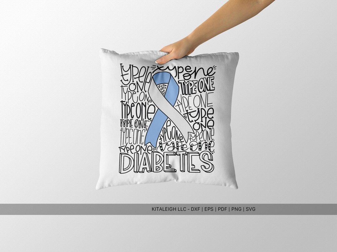 Type 1 SVG | Diabetes Awareness Typography Cut File - Etsy