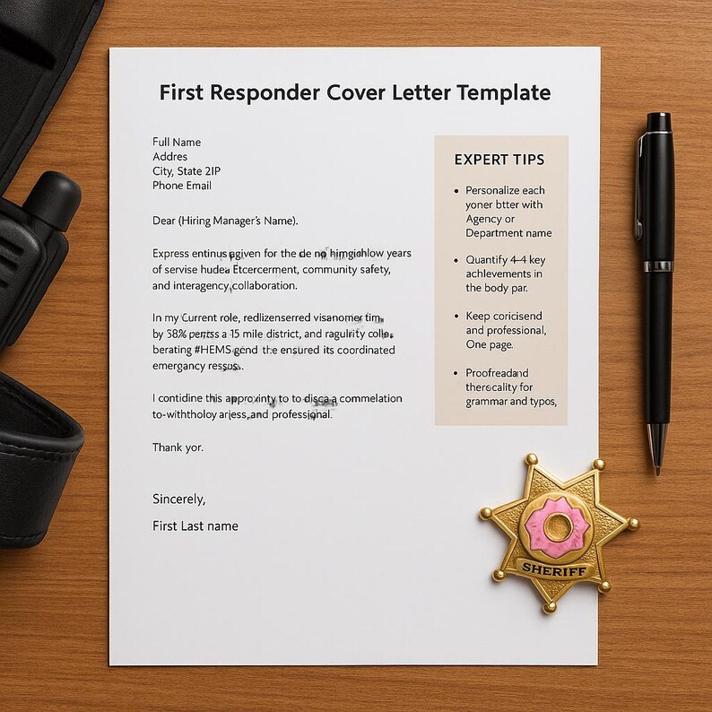 Resume and Cover Letter Set for First Responders | Police, Fire, EMS ...