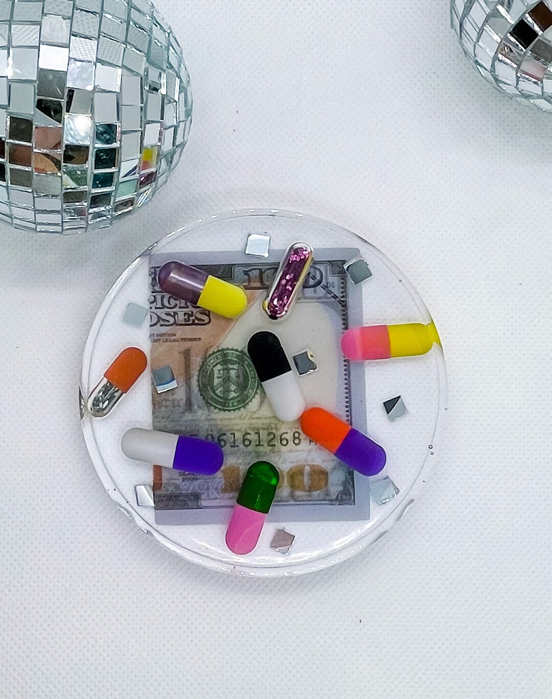 Pill Resin Acrylic Coaster, Bar Decor, Stylish Drink Gift, Unique ...