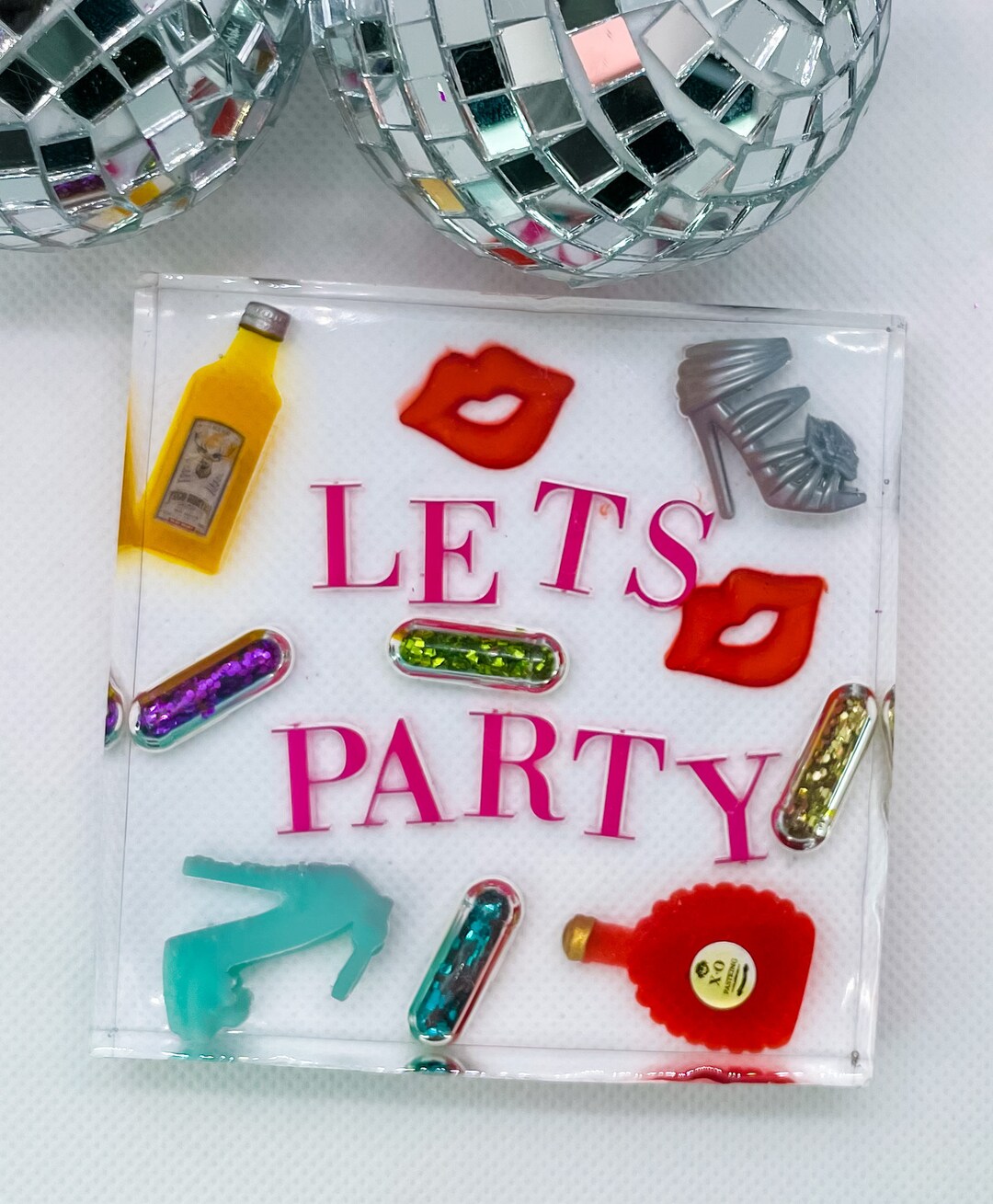 Pill Resin Coaster, Barbie Shoes, Bar Decor, Stylish Drink Gift, Unique ...