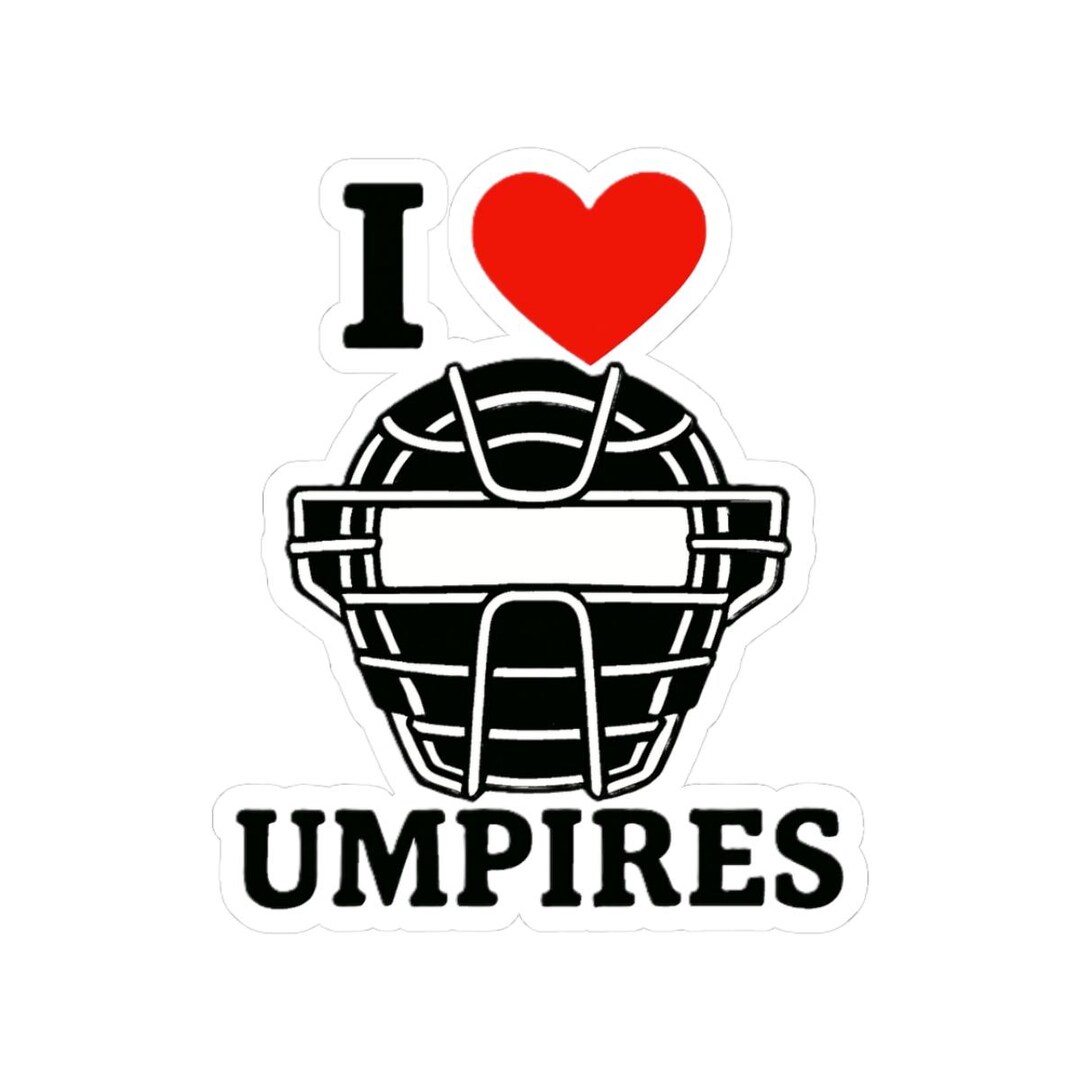 I Love Umpires Kiss-cut Stickers: Fun Sports Decals - Etsy