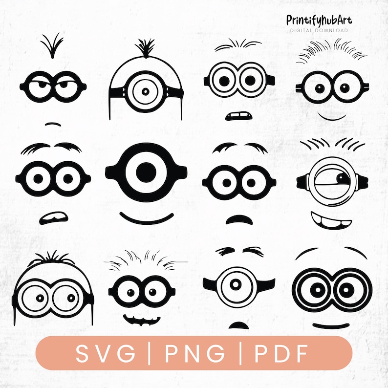 Minion Face Svg Bundle, Minion Svg Bundle, Minions Cricut Files ...