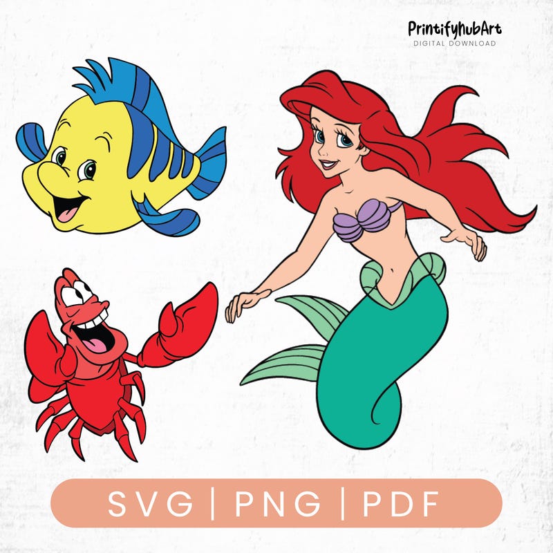 Ariel Svg - Etsy