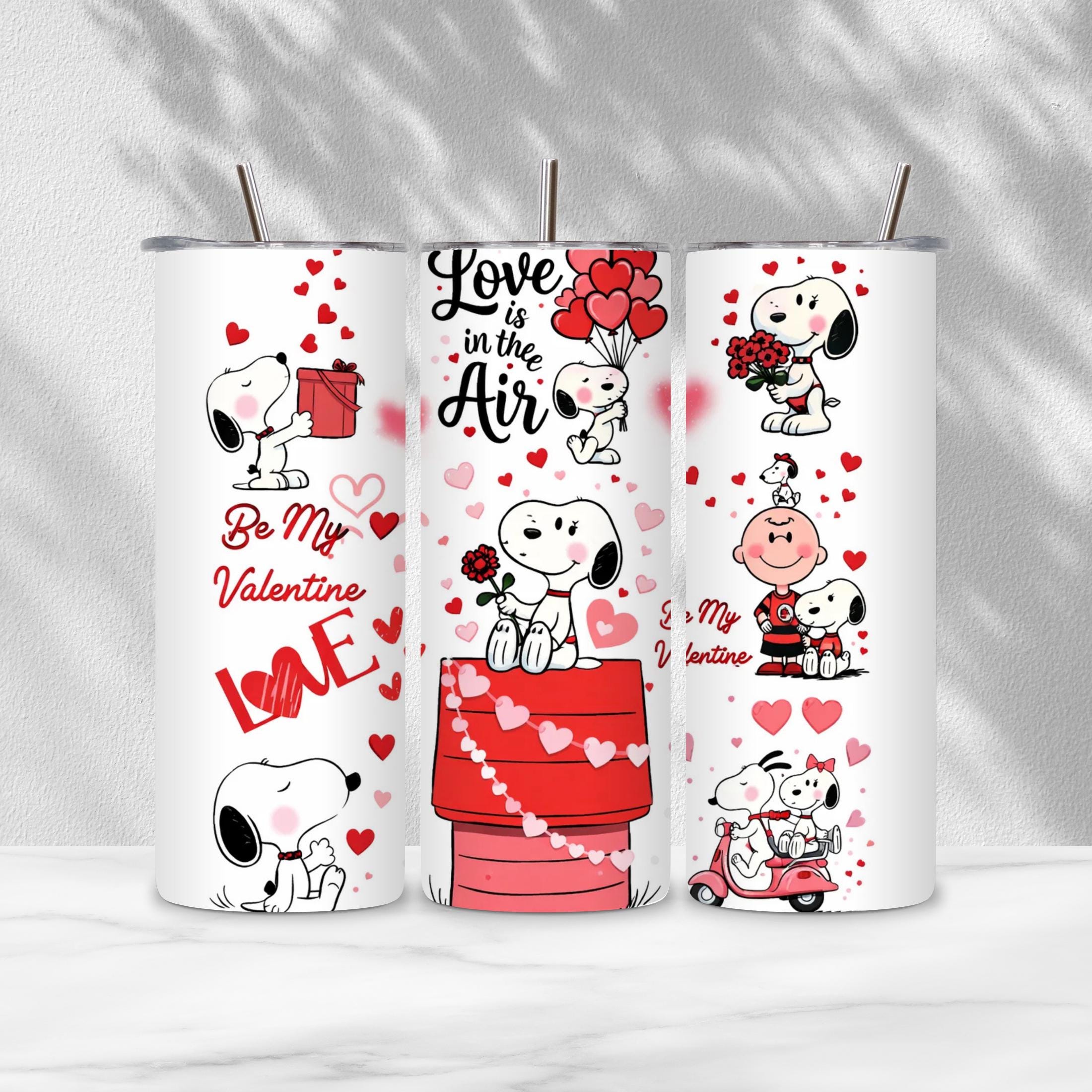 Snoopy Cartoon Tumbler Wrap – 20oz Skinny Sublimation Design (digital ...