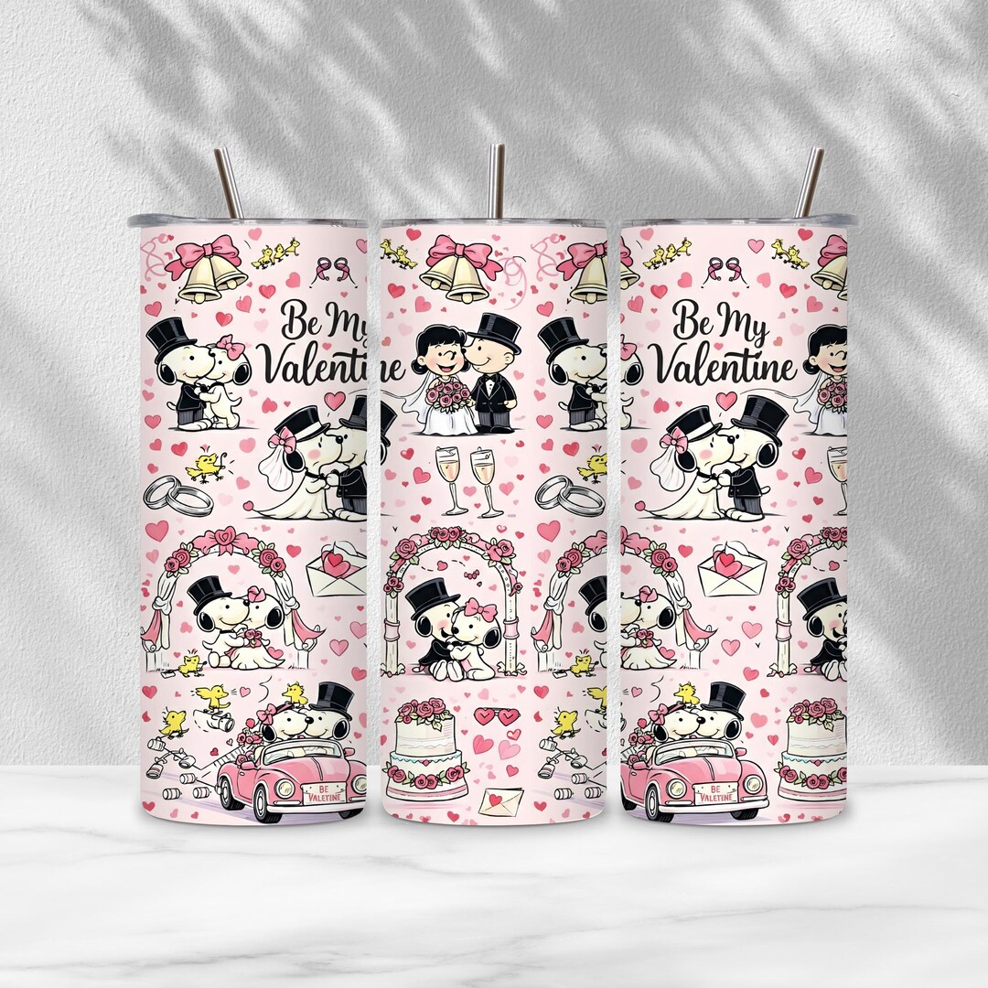 Snoopy Cartoon Tumbler Wrap – 20oz Skinny Sublimation Design (digital ...
