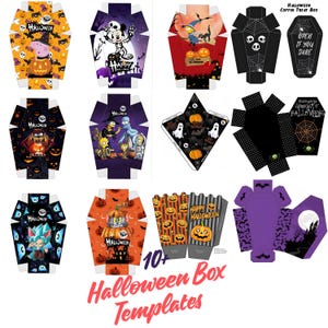 DIY Halloween Treat Boxes PDF – Coffin Candy Box Printable – Halloween ...