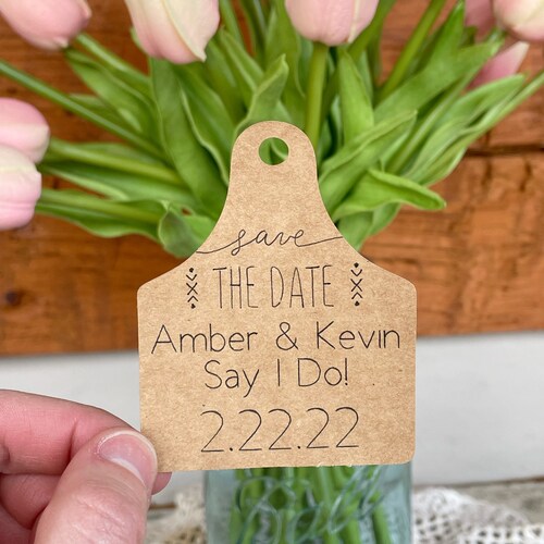Western Wedding Tag the Date Template Photo Wedding | Etsy