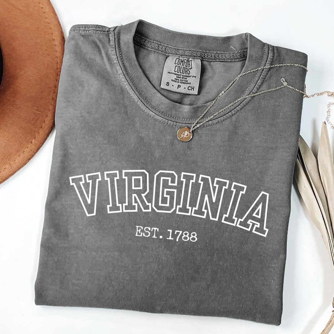 Comfort Colors® Virginia Est Shirt, College Shirt, State Pride Tee ...