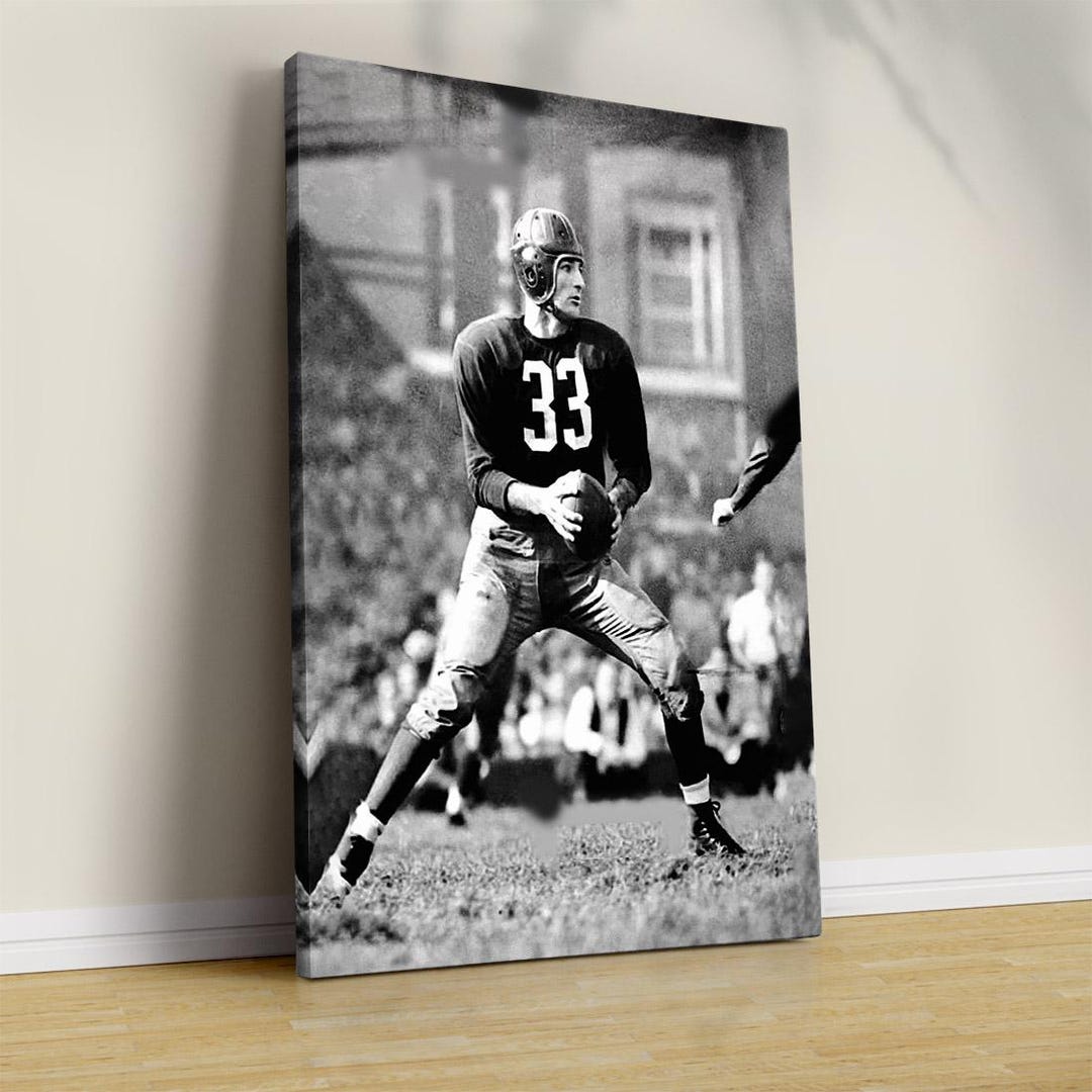 Black and White Poster, C.1930s American Football Photograph, Historic ...