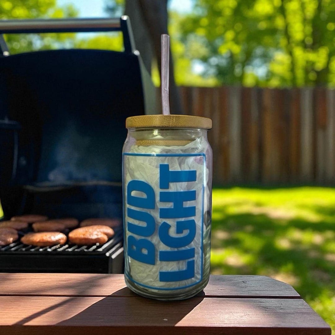 Bud Light Iced Coffee Glass Tumbler - Etsy