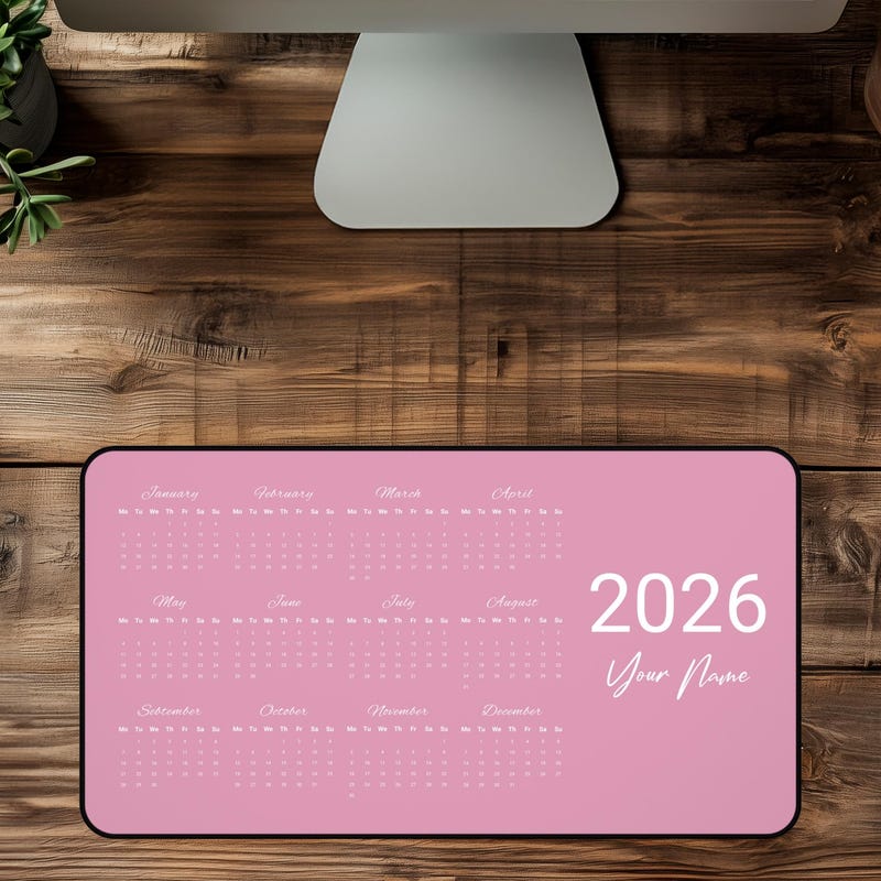 2026 Calendar Mouse Pad - Etsy