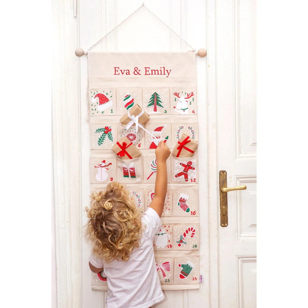 Custom Christmas Advent Calendar, Personalized Name/text Advent ...