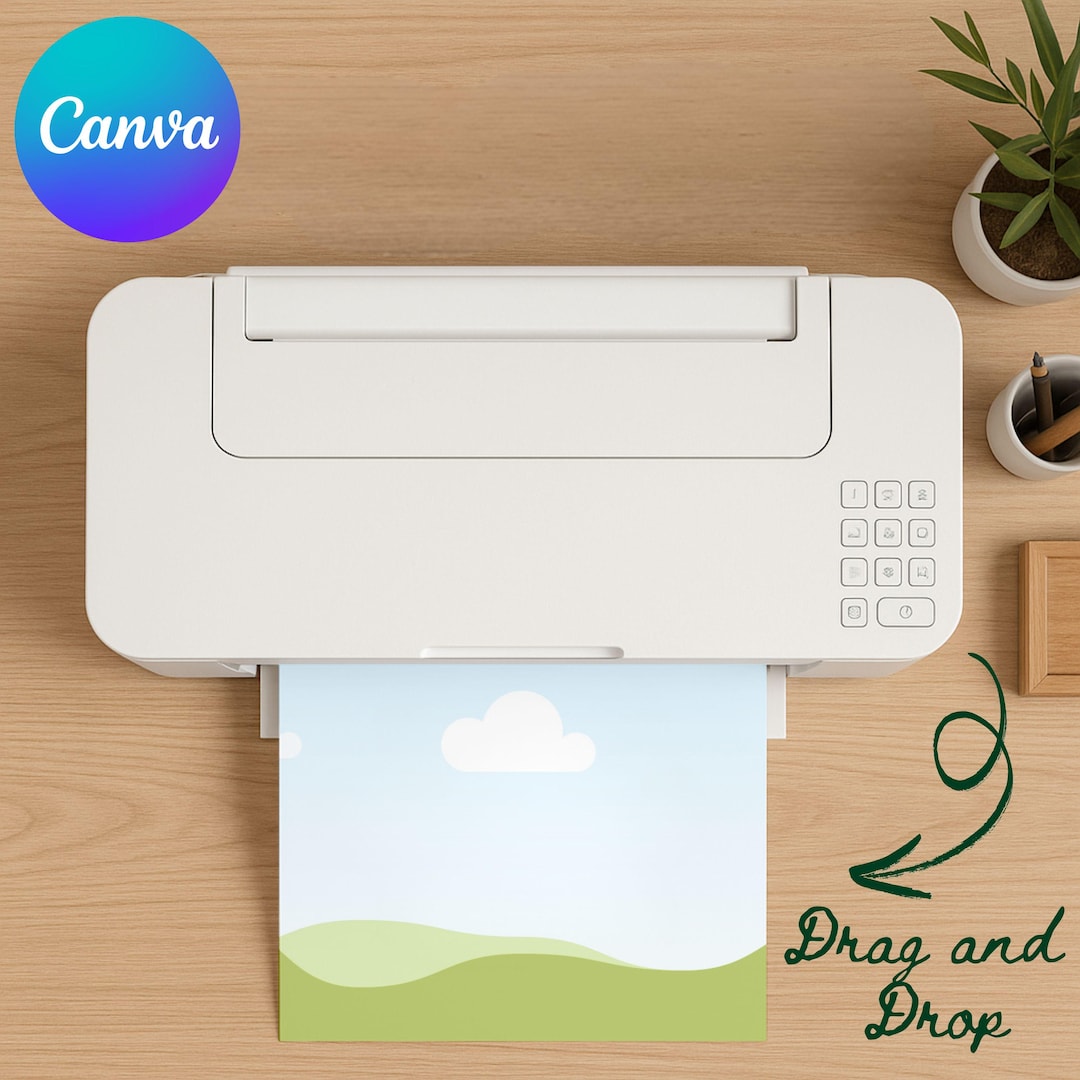 Canva Template Printer Mockup - Etsy