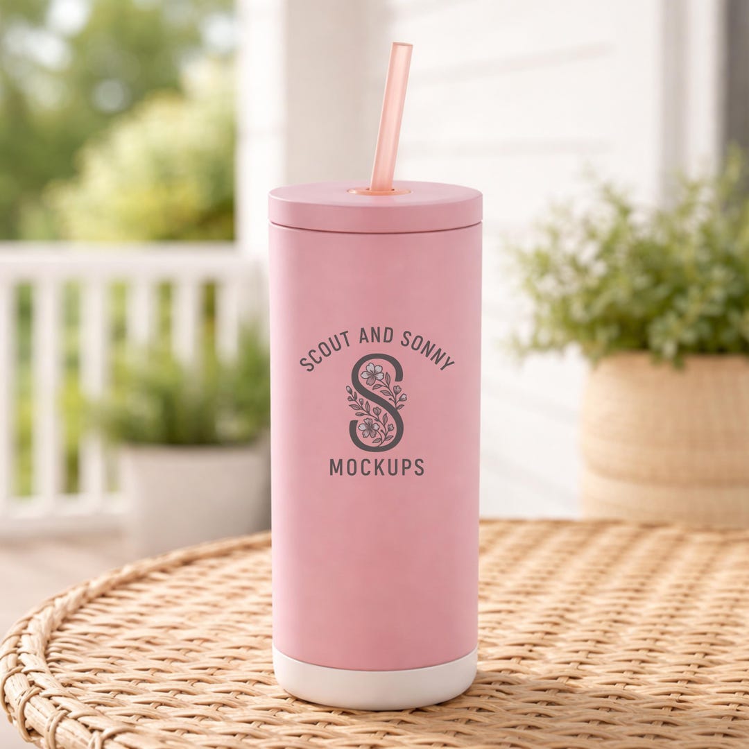 Maker Sip Tumbler Mockup in Candy Blush - Etsy