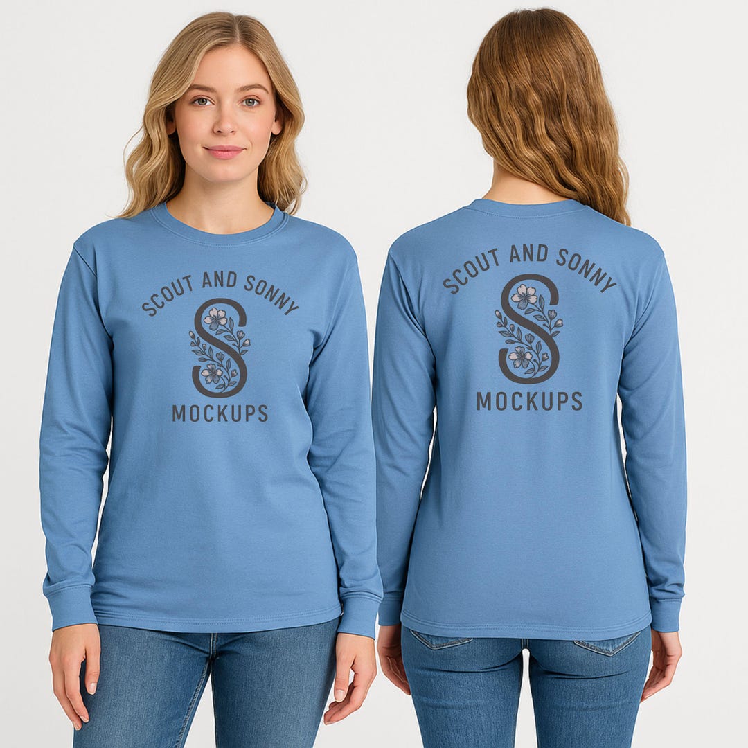 Carolina Blue Gildan 5400 Mockup - Etsy UK