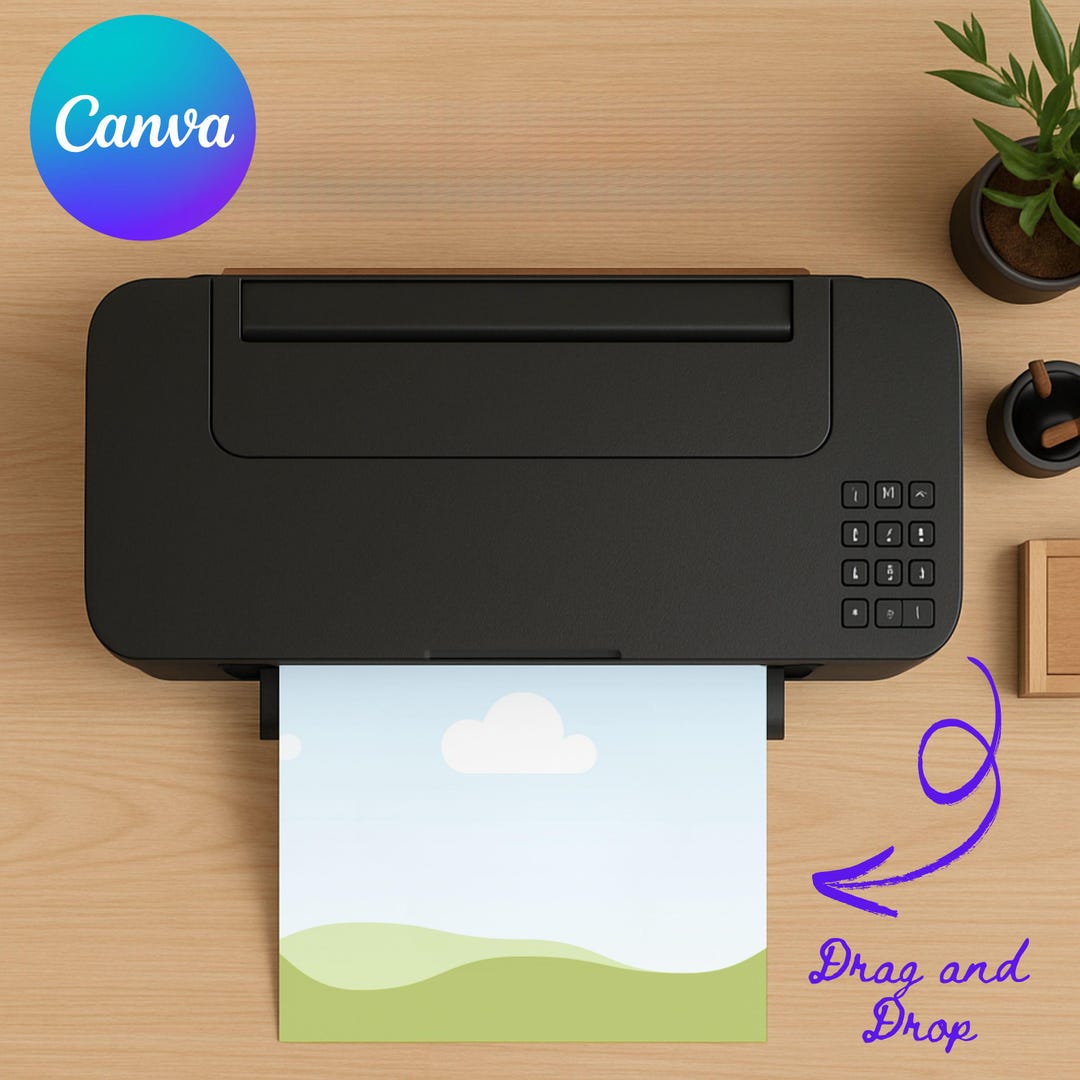 Canva Template Printer Mockup - Etsy