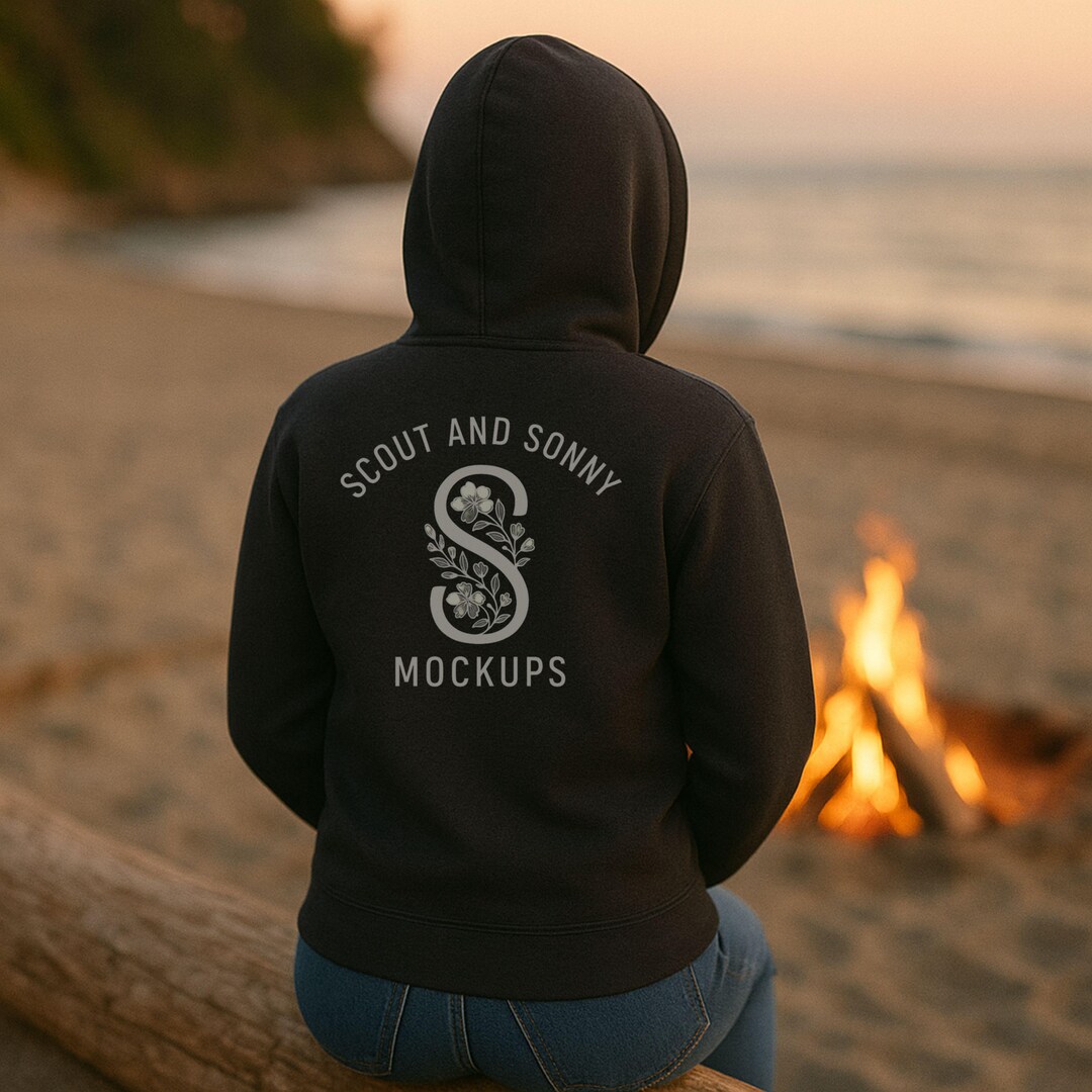 Dark Heather Gildan 18600 Back Mockup - Etsy