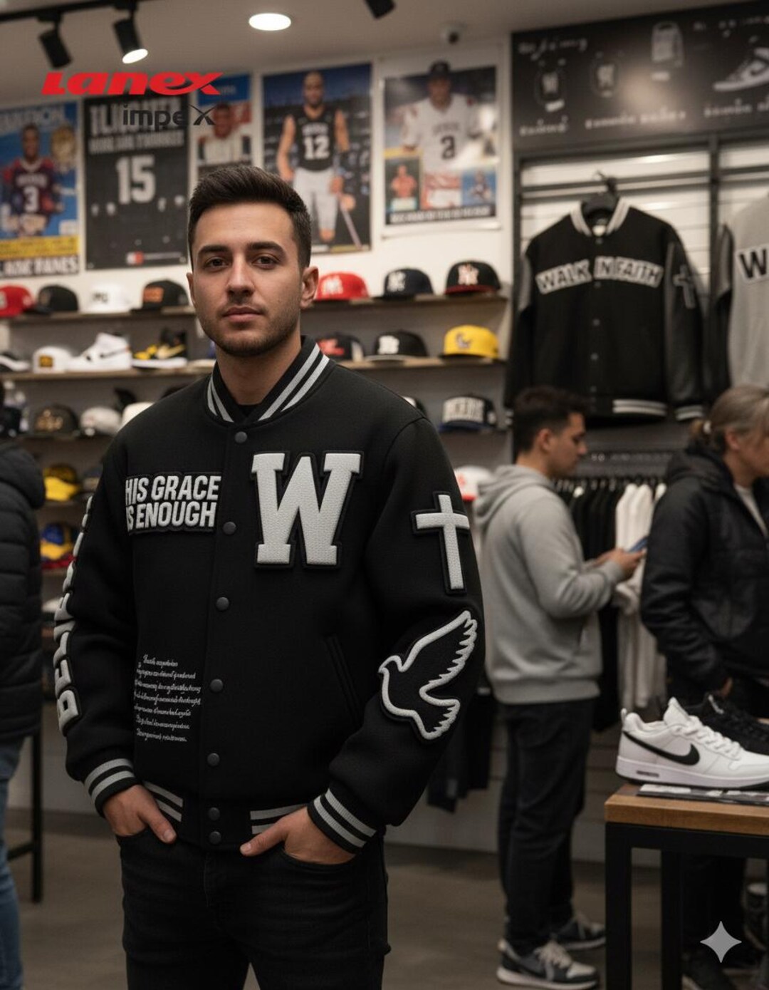 Christian Varsity Jacket His Grace is Enough, Believer Letterman Jacket ...