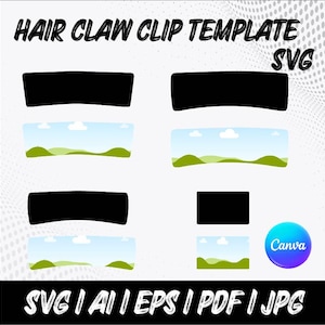 Leather Hair Claw Clip Template: SVG, DXF, PDF (digital Download - Etsy