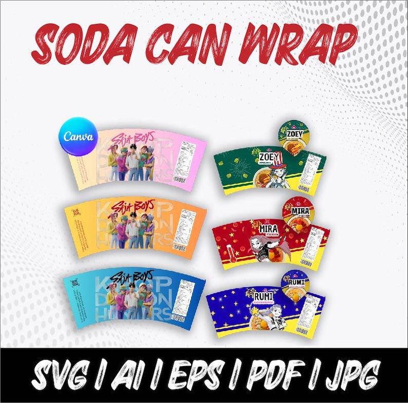 Kpop Soda Can Wrapper Label | Saja Boys Fan Art (digital Download) - Etsy