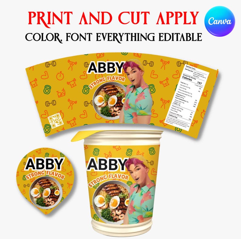 5 K-pop Demon Hunter Cup Noodle Labels Ramen | Saja Boys Printable ...