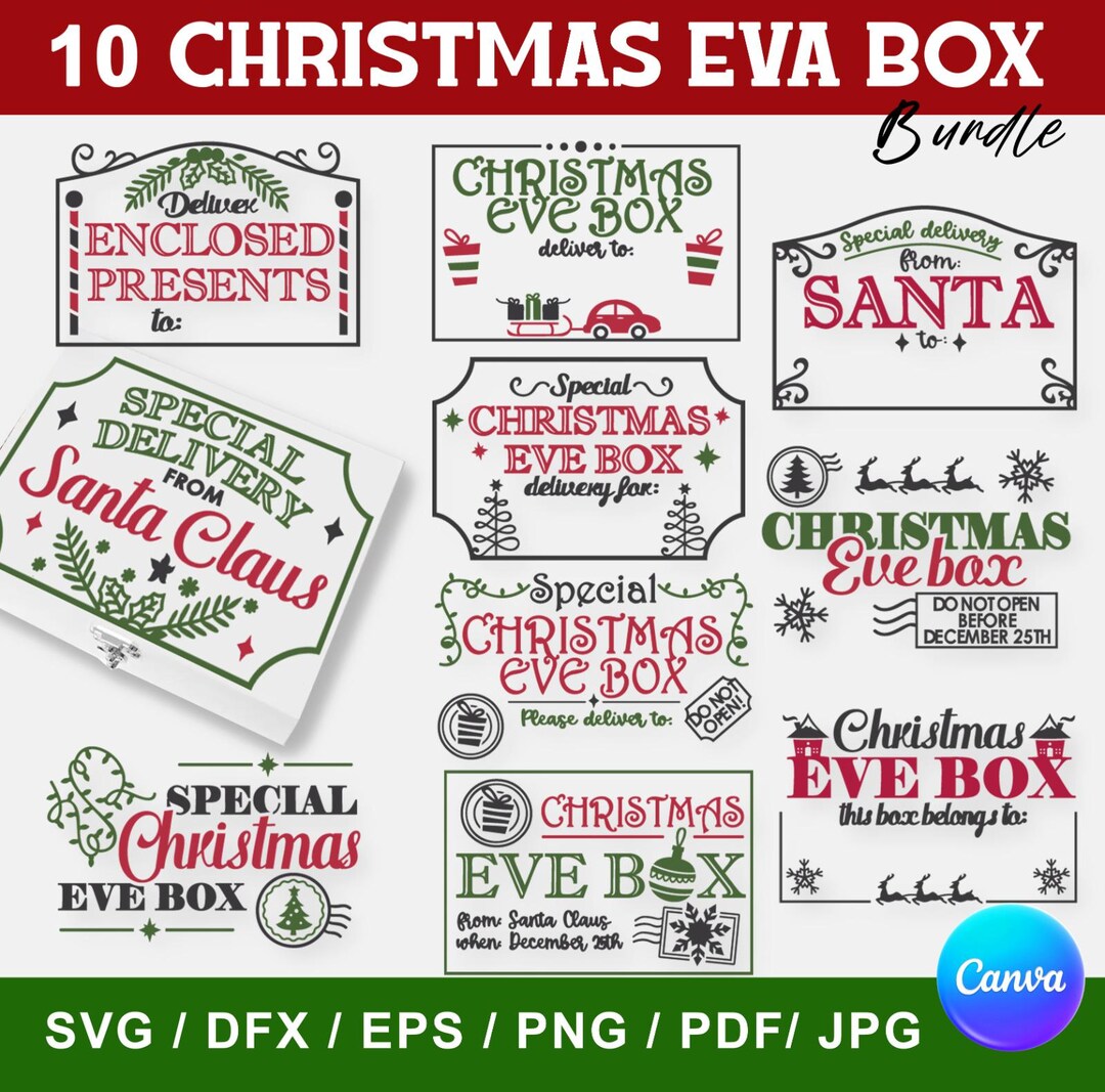 Christmas Eve Box SVG Bundle: DIY Christmas Crate (digital Download) - Etsy