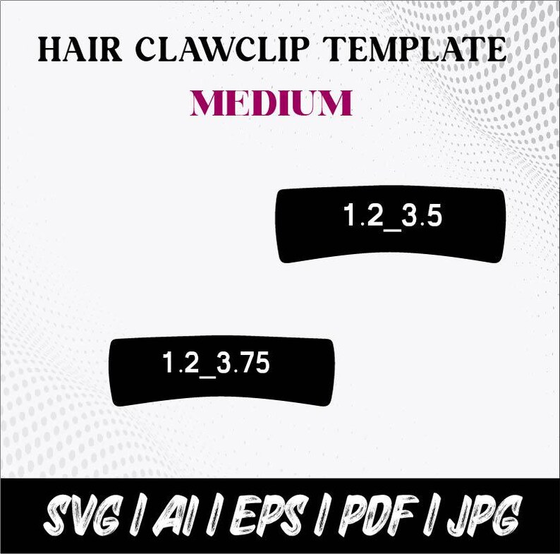 Leather Hair Claw Clip Template: SVG, DXF, PDF (digital Download - Etsy