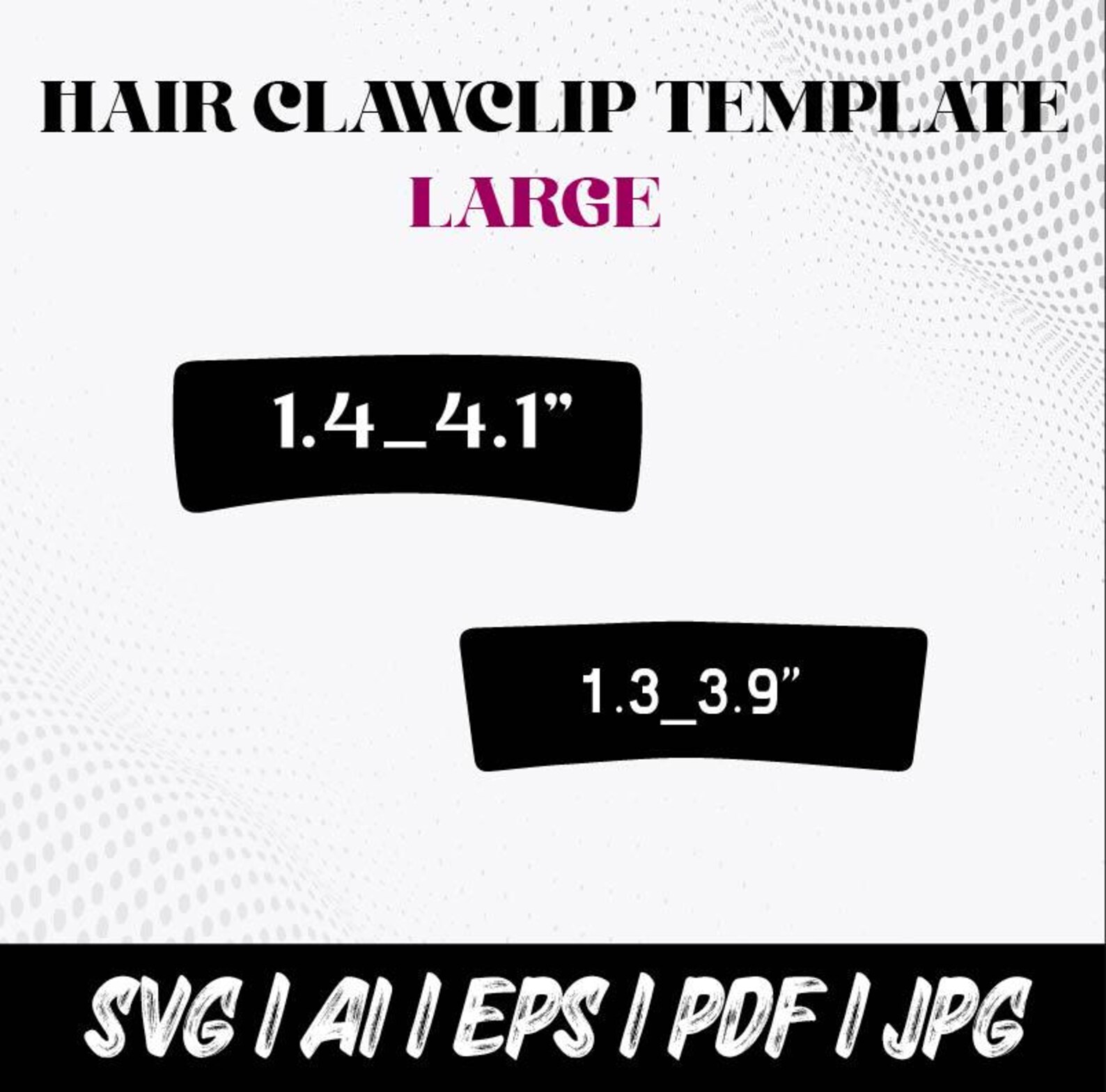 Leather Hair Claw Clip Template: SVG, DXF, PDF (digital Download - Etsy