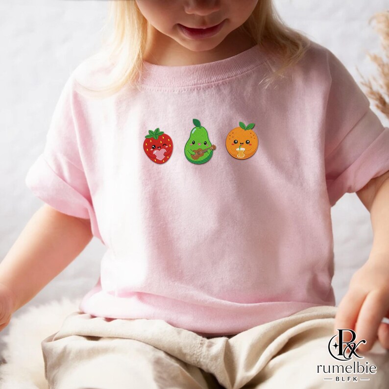 Cute Fruit Character Embroidery Design Bundle, Kawaii Food Embroidery ...