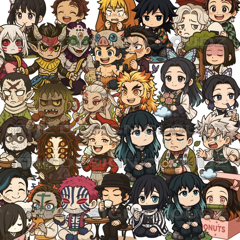 Demon Slayer Chibi Characters - Etsy