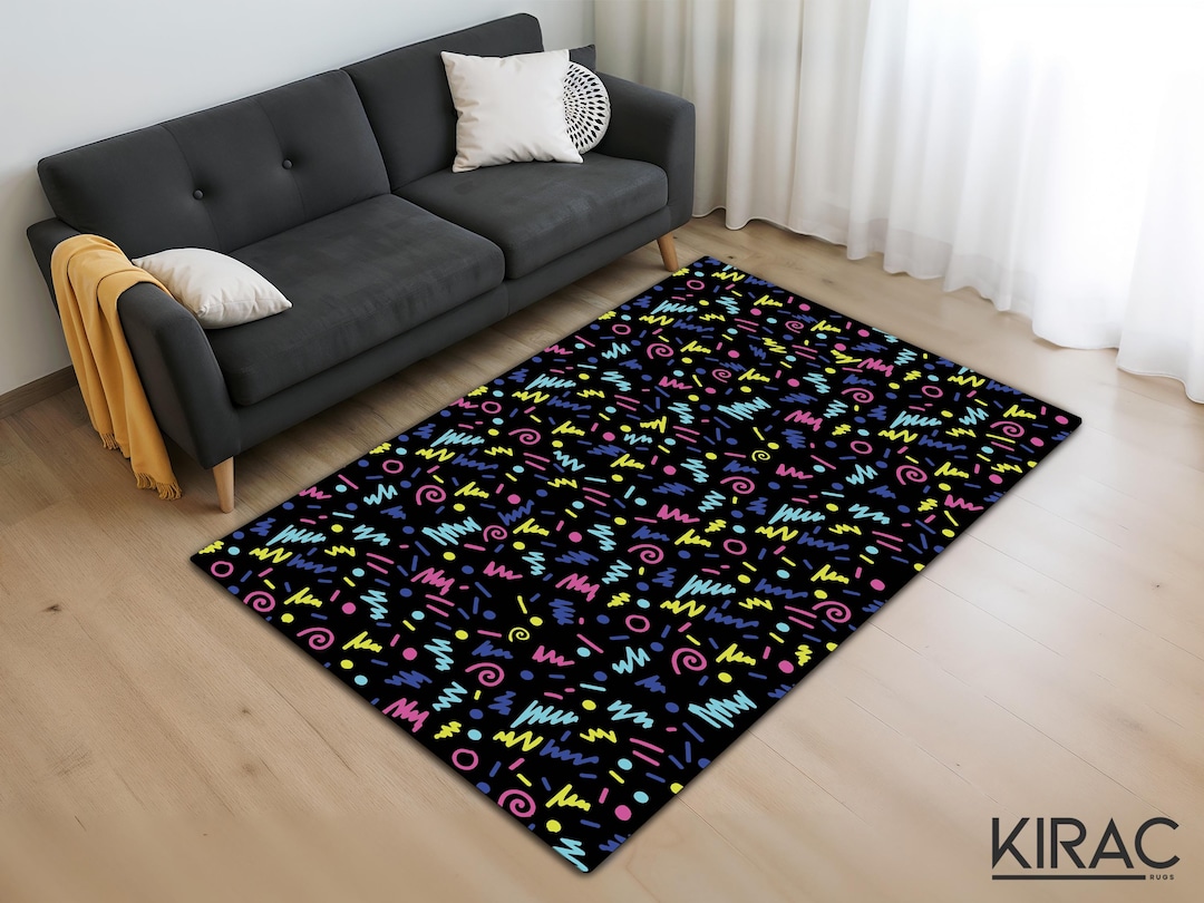 Arcade Rug, Retro Gaming Area Rug, Gamer Room Carpet, 80s Arcade ...