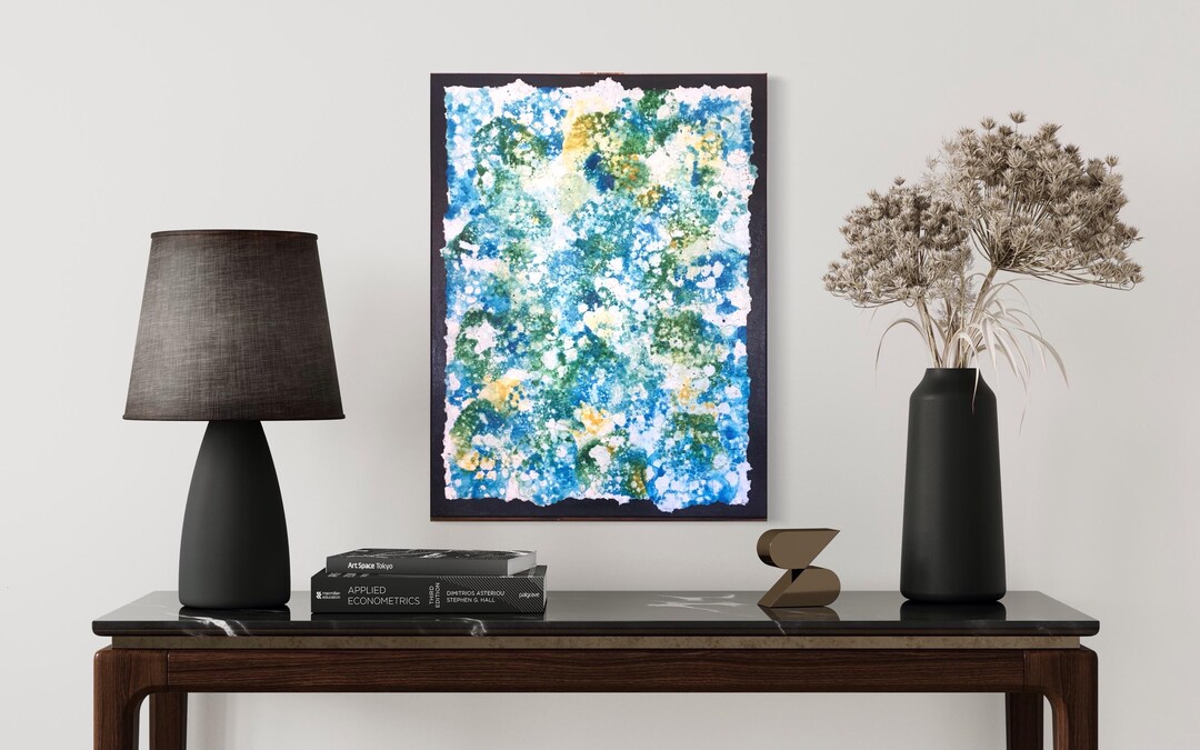 Oceans- 24x18 Handmade Watercolor Paper and Paint on Canvas - Etsy