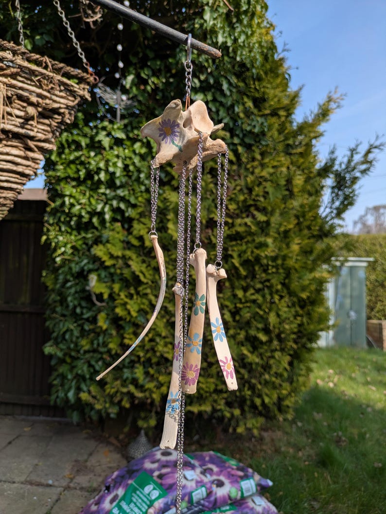 Handmade Painted Sheep Bone Chimes – Ostara Spring Equinox Decor - Etsy