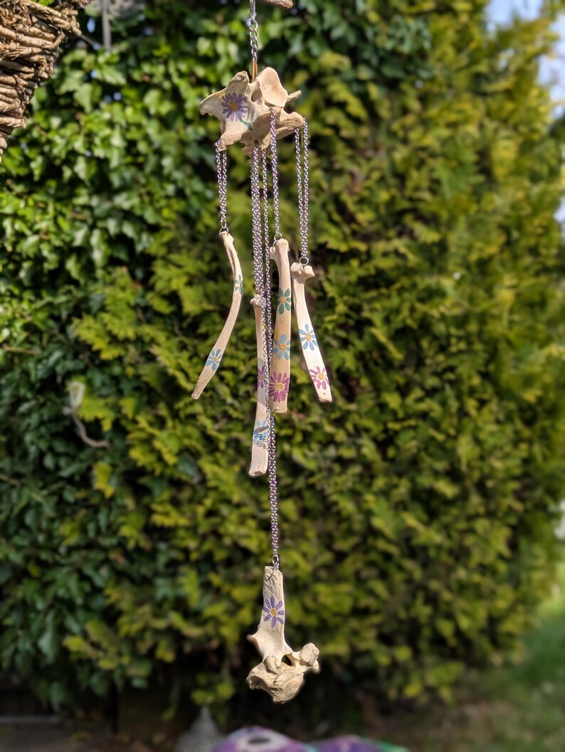 Handmade Painted Sheep Bone Chimes – Ostara Spring Equinox Decor - Etsy