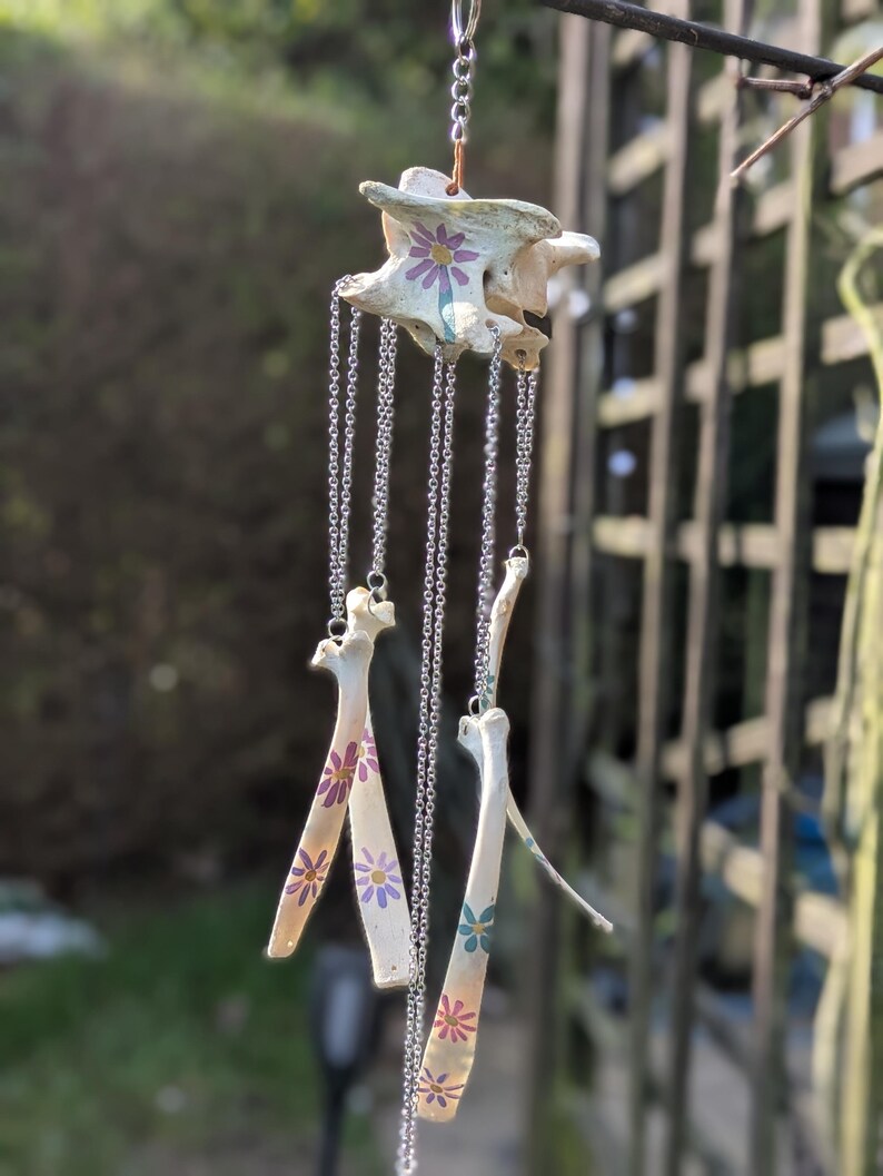 Handmade Painted Sheep Bone Chimes – Ostara Spring Equinox Decor - Etsy