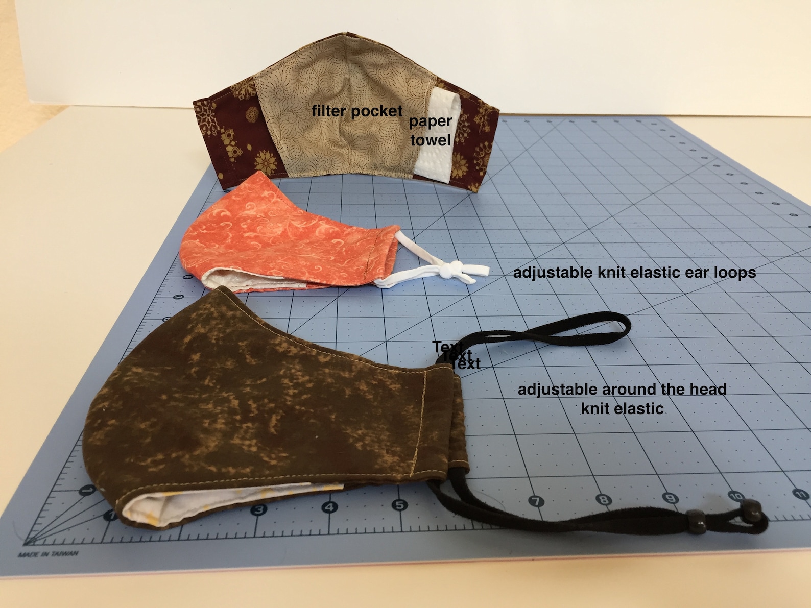 Face Masks/over the Head / Ear Loop Option/standard Adult/teenager ...