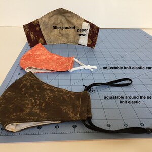 Face Masks/over the Head / Ear Loop Option/standard Adult/teenager ...