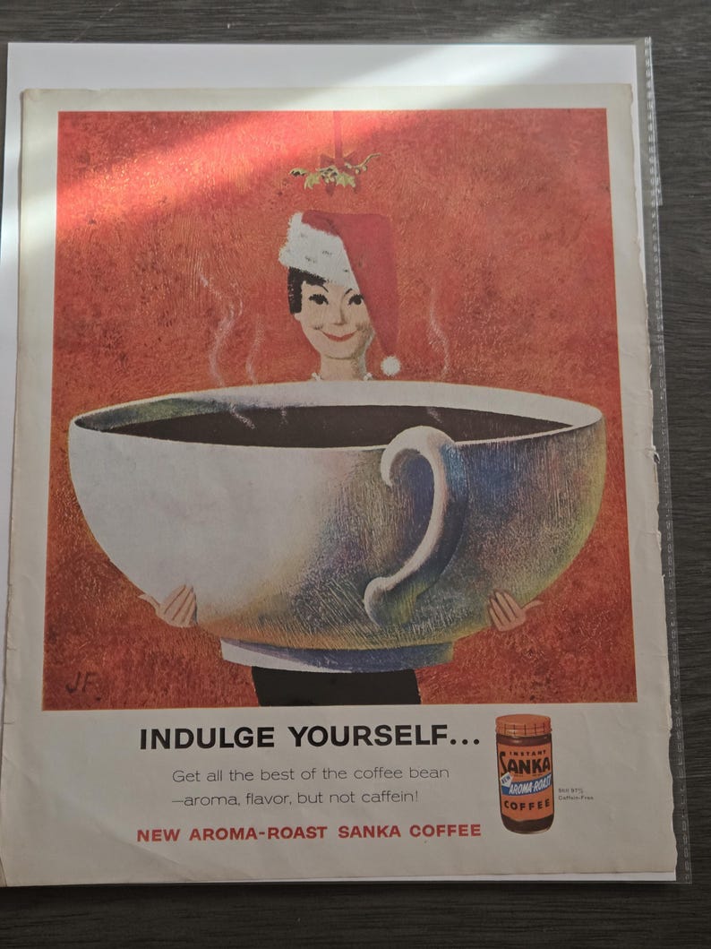 Vintage Sanka Coffee Magazine Ad - Etsy