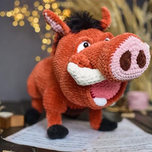 Plush Warthog Crochet Pattern - Printable PDF A Crocheted Toy for Games ...