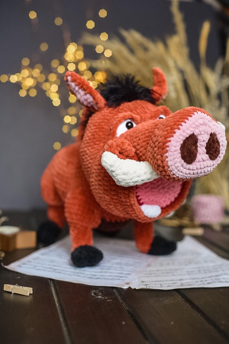 Plush Warthog Crochet Pattern - Printable PDF A Crocheted Toy for Games ...