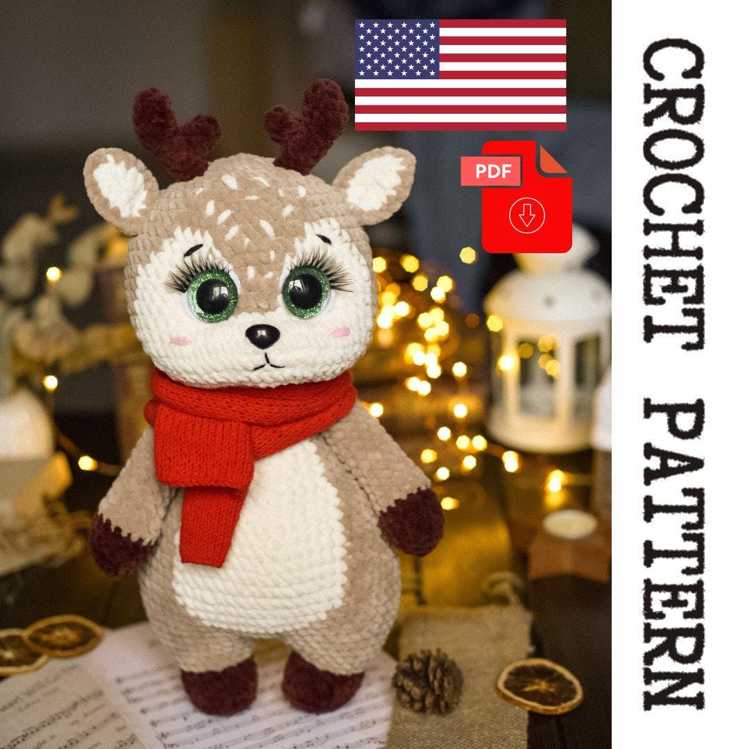 Plush Ollie Fawn Crochet Pattern - Printable PDF A Crocheted Toy for ...